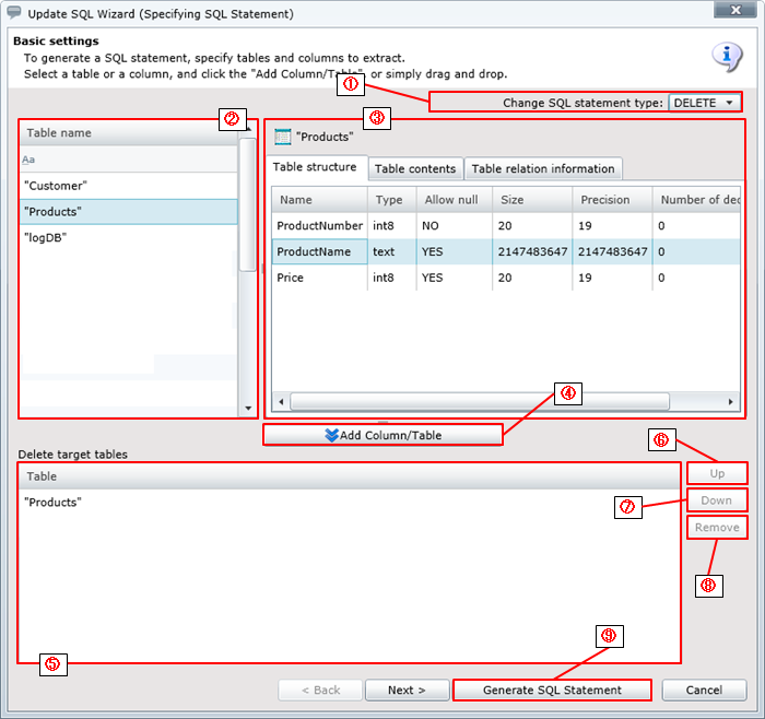 [RDB] Update SQL Wizard [Studio for Web]