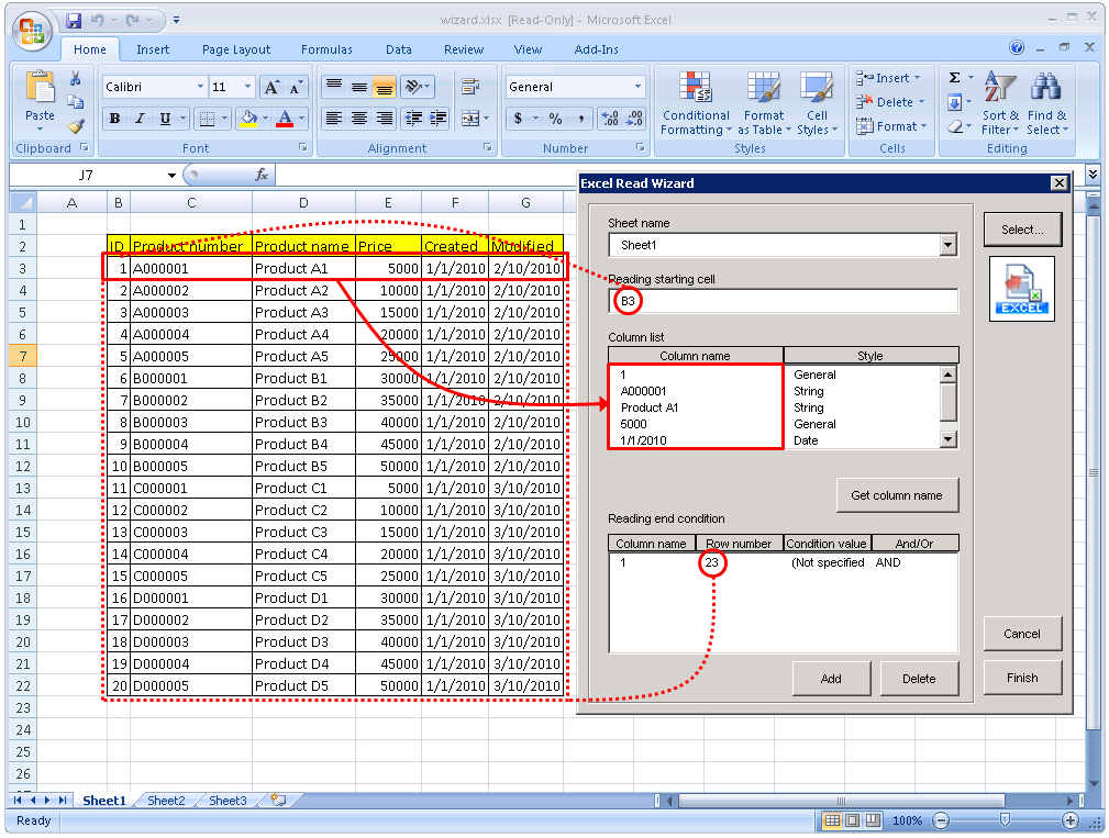 [Excel] Excel Read Wizard