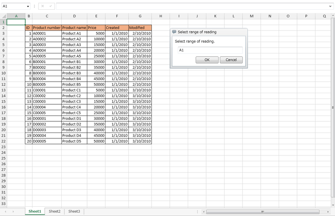 [Excel] Excel Read Wizard [Studio for Web]