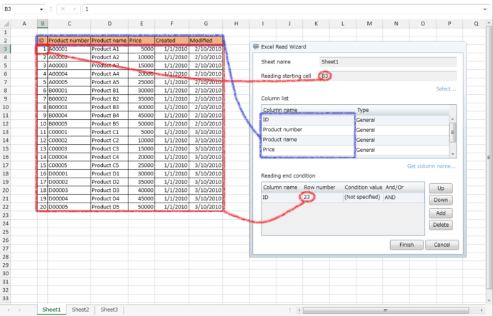 [Excel] Excel Read Wizard [Studio for Web]
