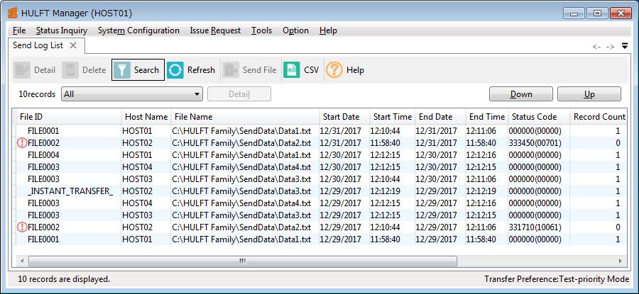 Official | Display of the list screens