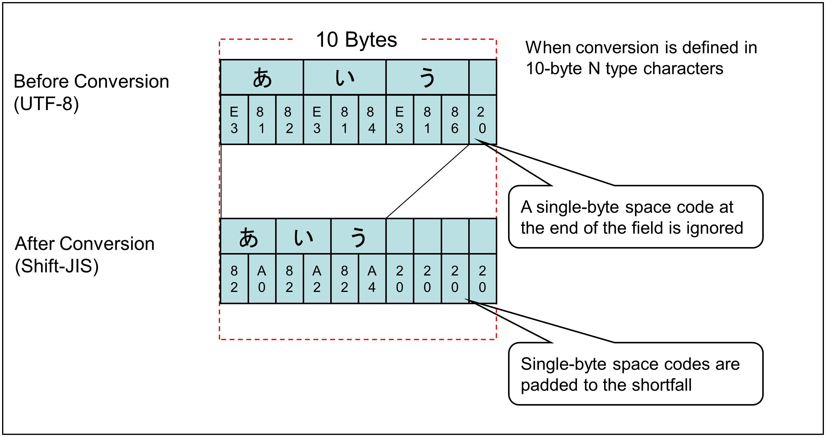 Official When There Is A Single byte Space Code At The End Of A Field