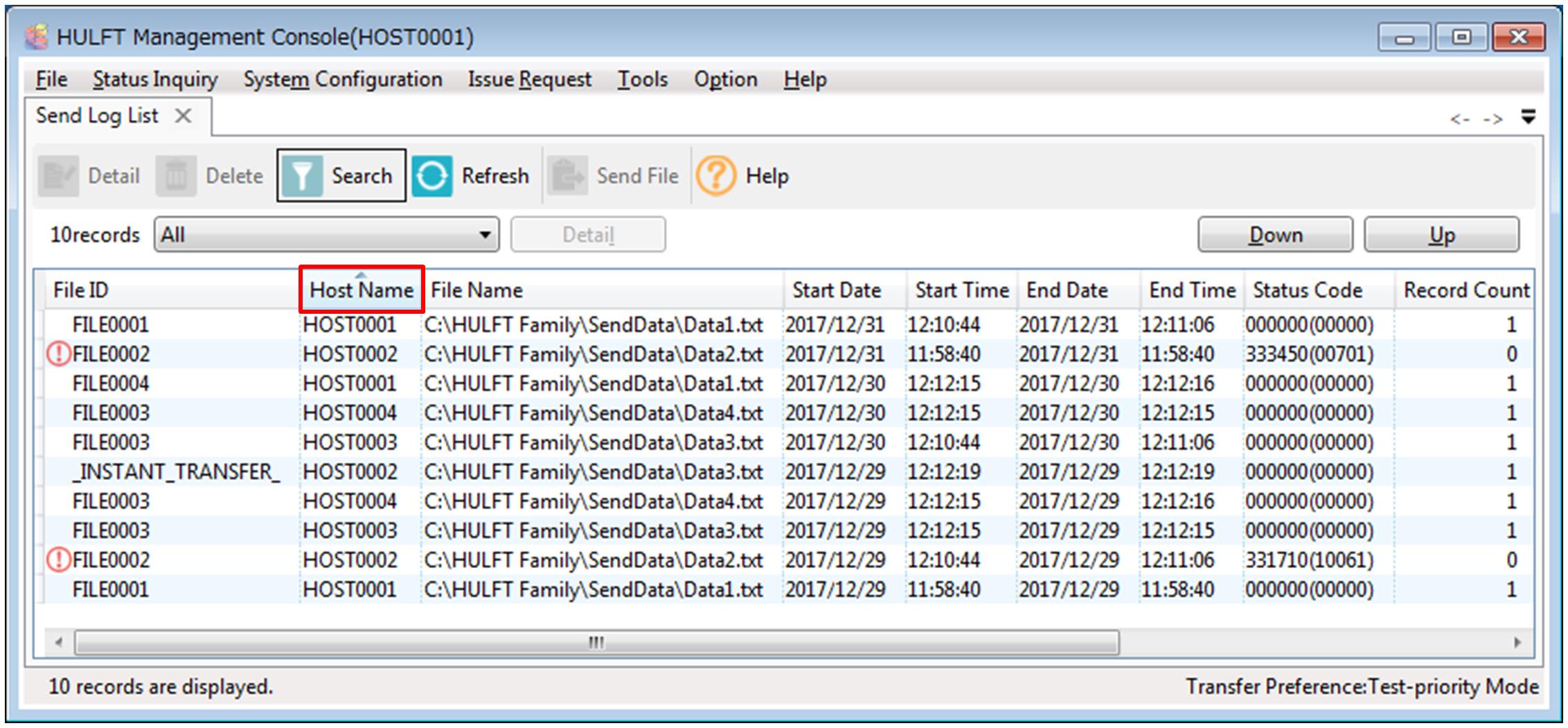 Official | Sorting the columns