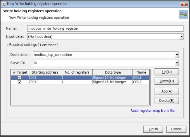 Official | Write holding registers